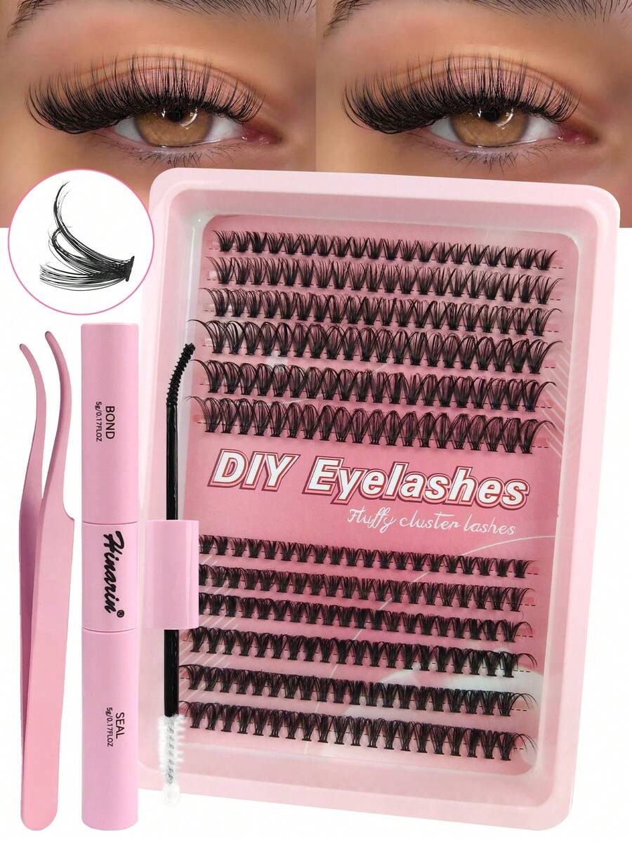 HINARIN 240pcs Lash Extension Kit DIY Individual Lash Clusters Kit 30D ...