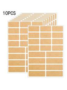 10 Blatt rechteckige Gewürzetiketten, selbstklebende Gewürzglas ...