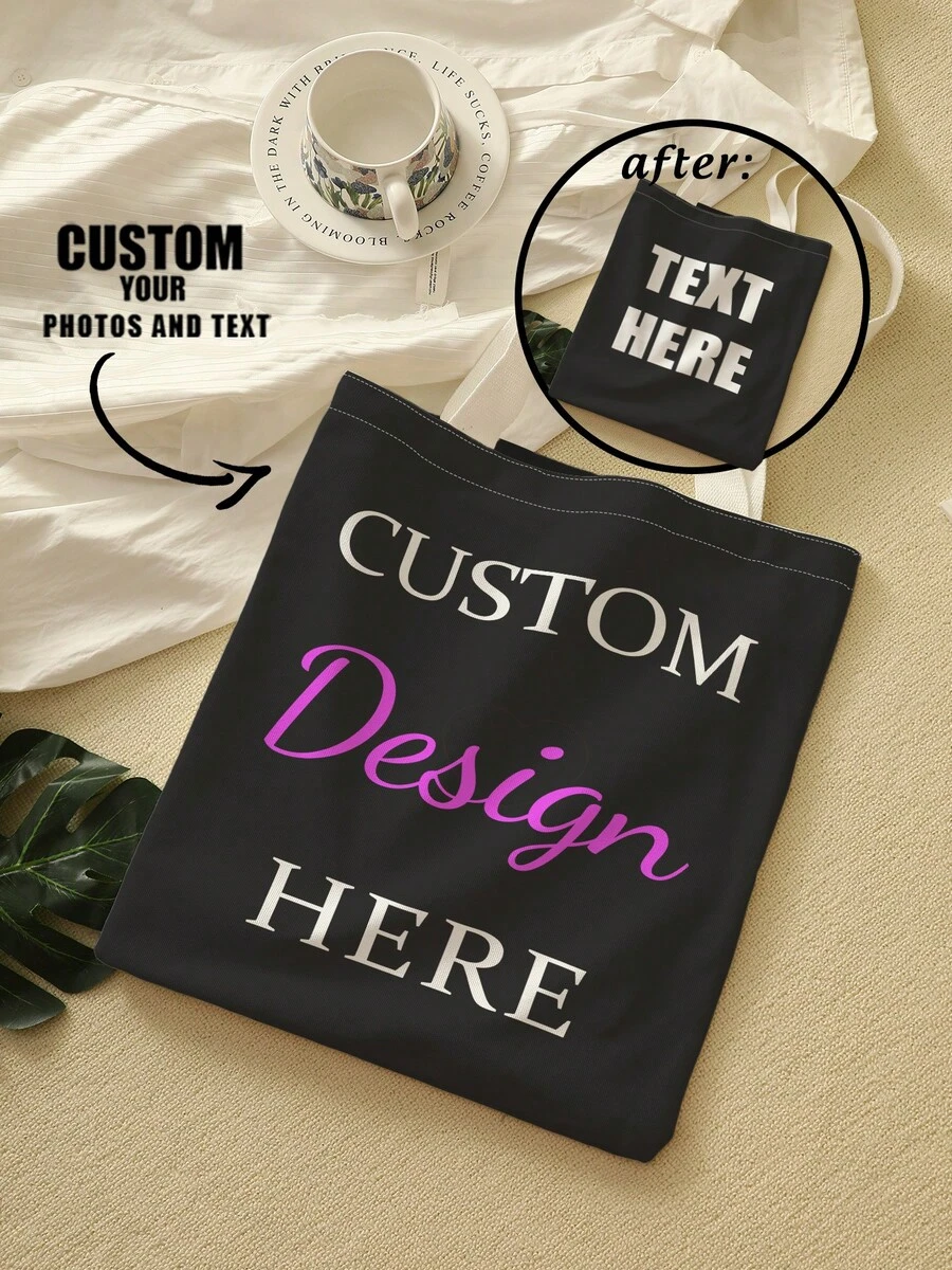 1pc Customized Canvas Tote Bag, Unique Design (Photo, Landscape ...