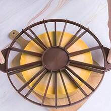 HUJIAO Round Home Cake Divider 10/12 Pieces Bread Cake Divider Equal ...