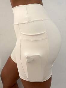 Short Com Bolso Poliamida, Short Corrida Feminino Academia Fitness ...