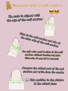 10-Piece Handmade Press-On Nails (Ocean Sweet Style) Design Details ...