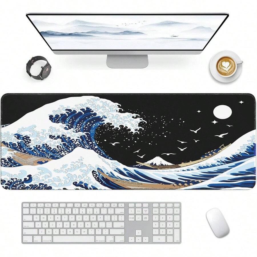 Mouse Pad, Computer Desk 90x 40 Large Mousepad Desk Pad, XXL Extended ...