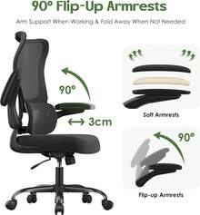 Silla de oficina ergonómica - Silla de escritorio cómoda de malla con ...