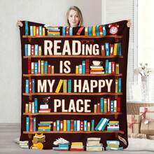 Featuring Book Shelf, Tree "Today Is A Good Day To Read" Square Print ...