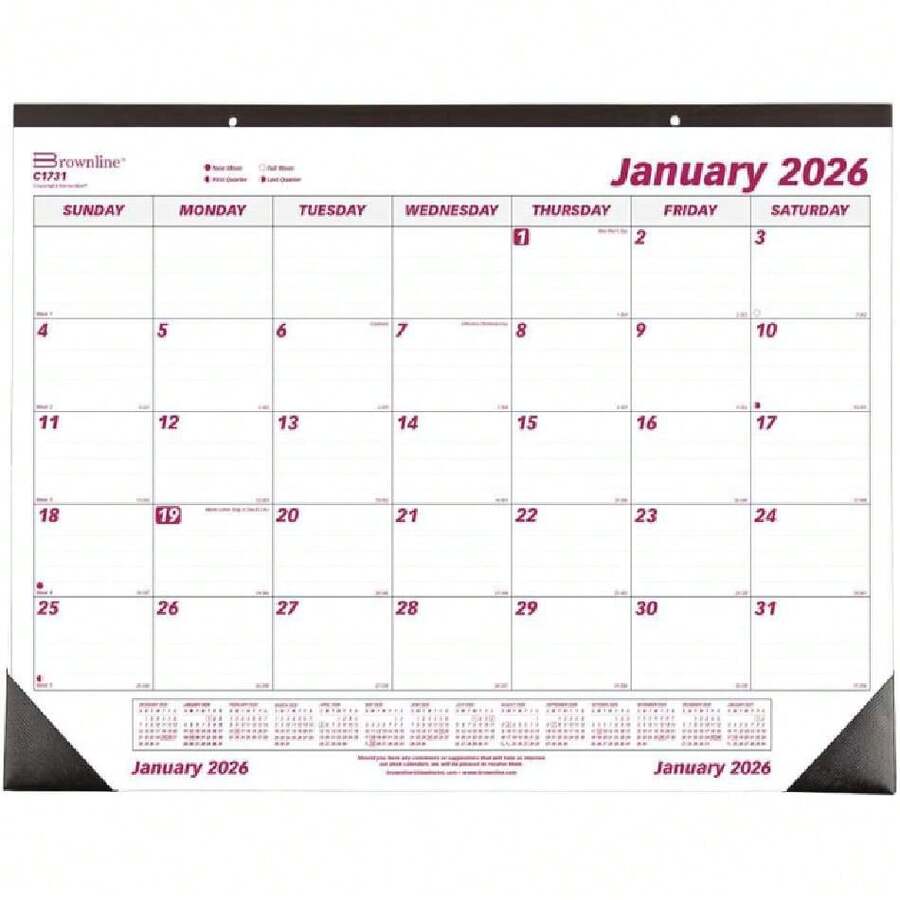 ® Calendario mensual de computadora 2026, 12 meses, enero a diciembre ...