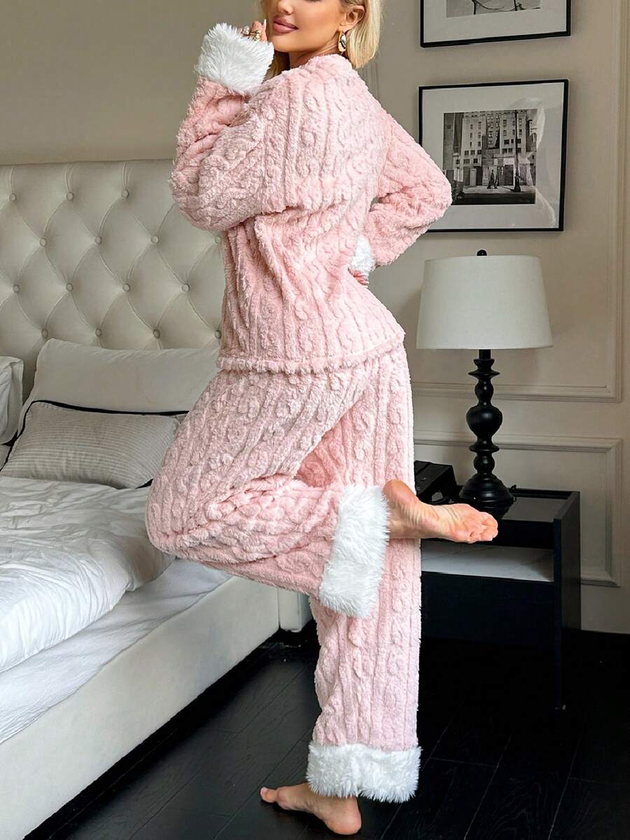 2 Stücke Damen Schlafanzug Set, Damen Freizeitkleidung ...