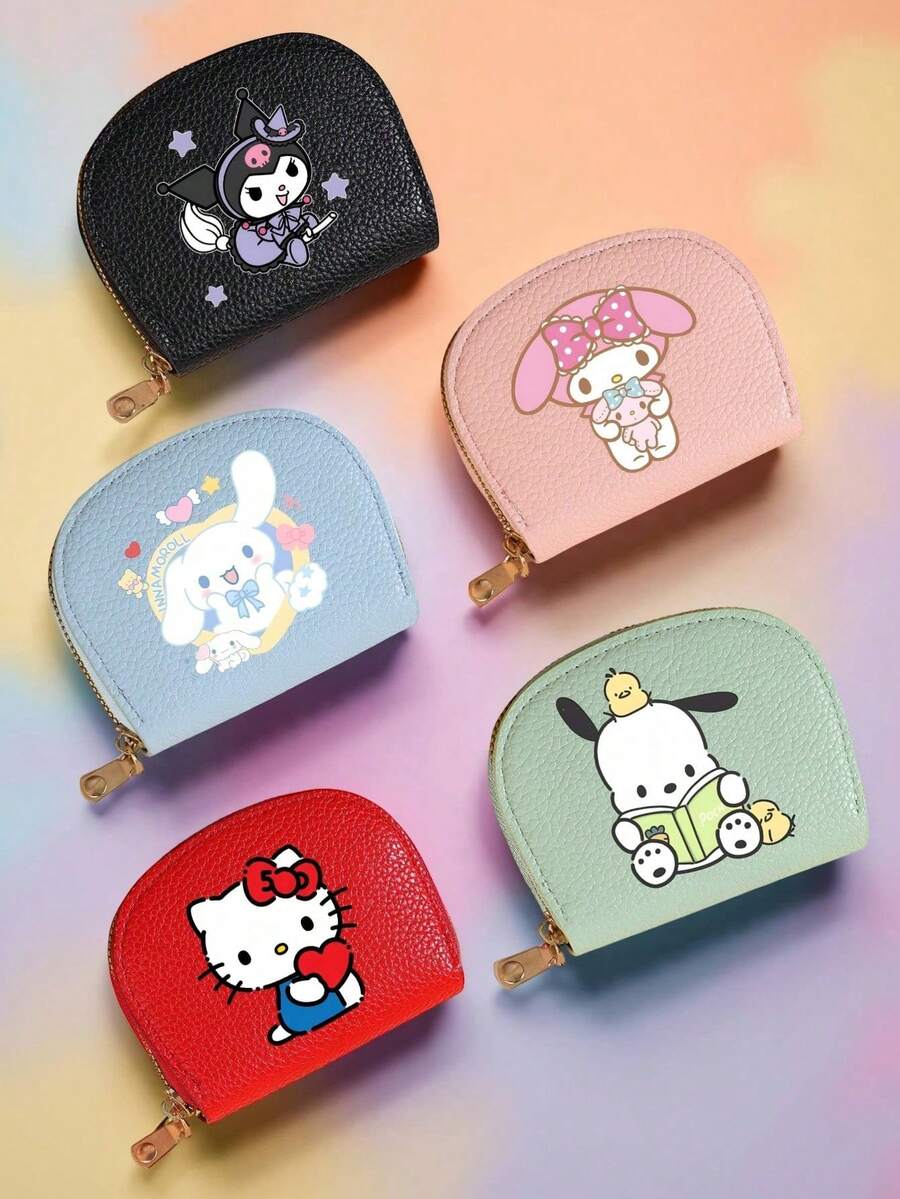 1pc Kuromi Cinnamoroll Hello Kitty My Melody Pochacco PU Leather Wallet ...