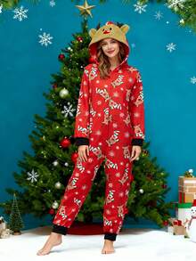 Christmas Family Matching Pajamas Set Casual Long Sleeve Shirt And ...