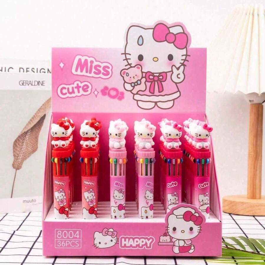 12 Stück/Set Sanrio lizenzierte Coolomey Marke Hello Kitty Stifte, 10 ...
