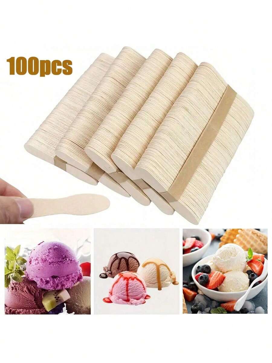 100PCS Diy Handmade Popsicle Stick, Ice Lolly Stick, Wooden Stick ...
