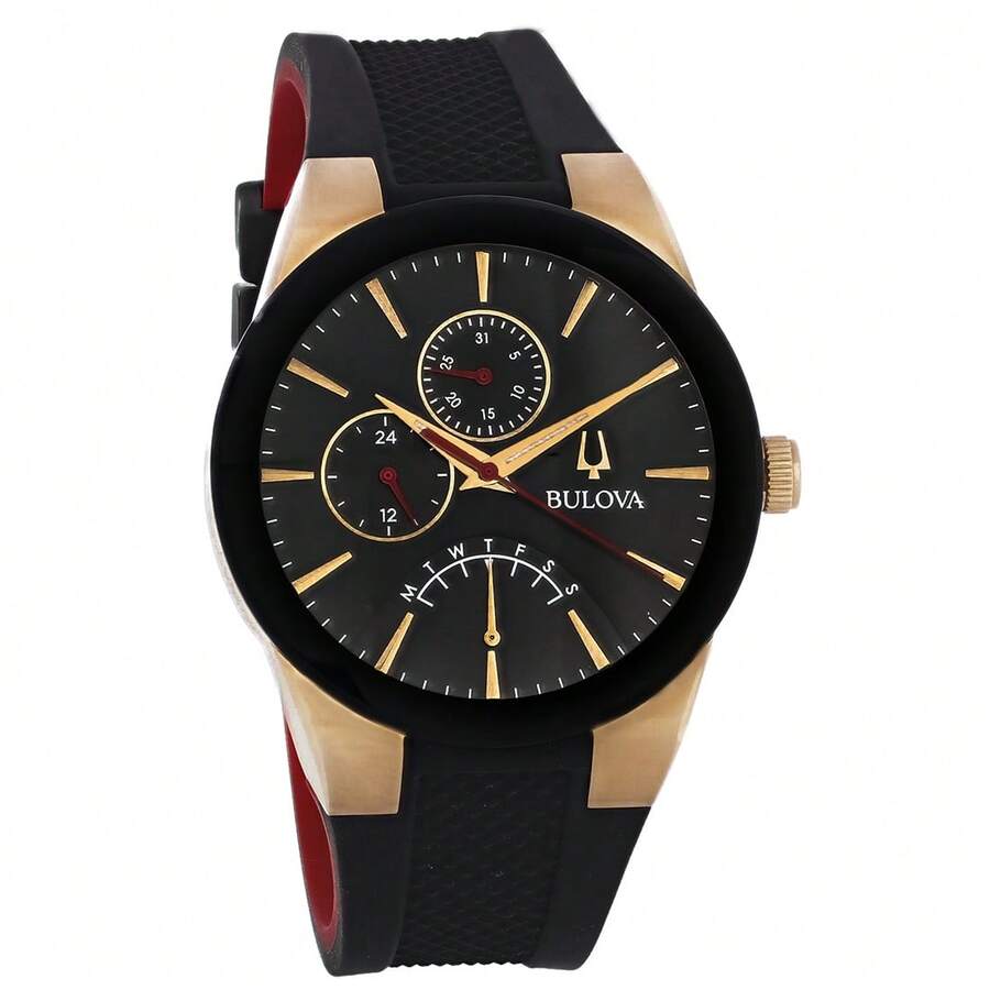 Bulova Futuro Men's Multifunction Rose Gold Tone Stainless Quartz Watch ...