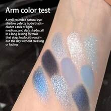 9 Colors Purple Smoky Matte Shimmer Eyeshadow Palette With Mirror Eye ...