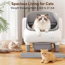 Self-Cleaning Litter Box,Automatic Little Box,Cat Little Box,Open-Top ...