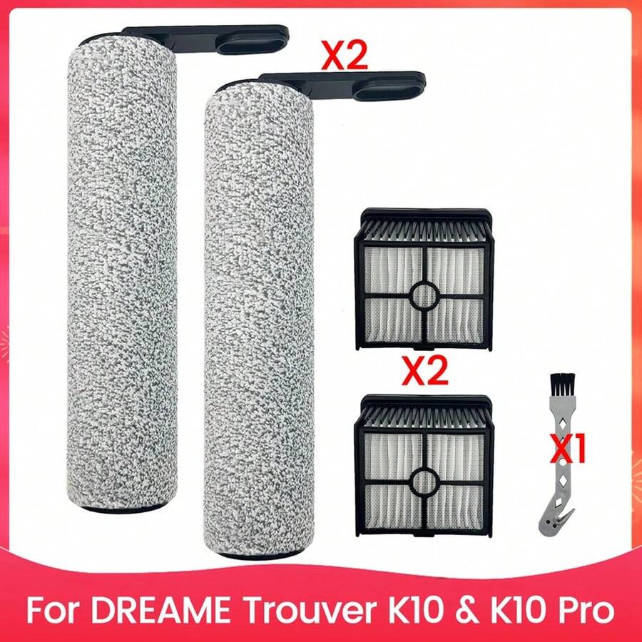 Brush Roller And Filter Kit For DREAME Trouver K10 & K10 Pro Wet Dry ...