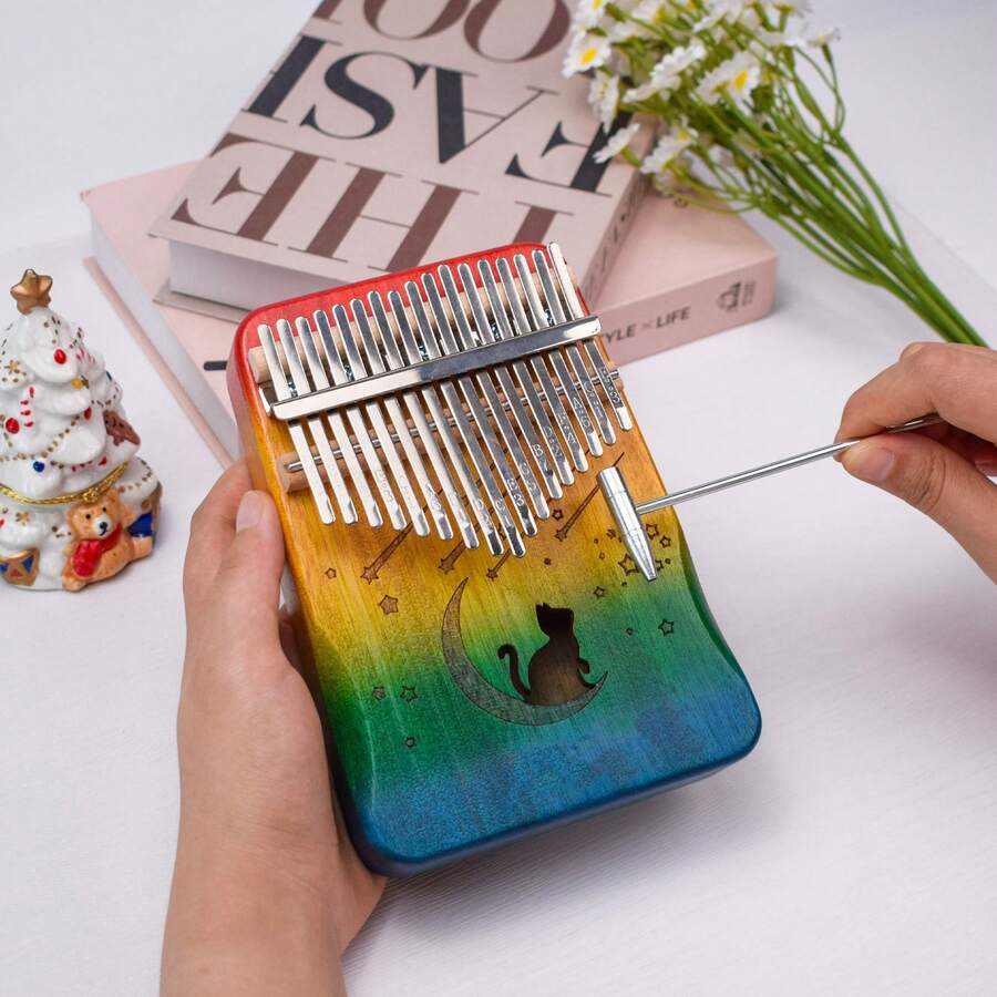 Easy To Learn Kalimba Piano Starter Kit - 17 Key Thumb Piano For All ...
