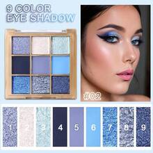 9 Colors Purple Smoky Matte Shimmer Eyeshadow Palette With Mirror Eye ...