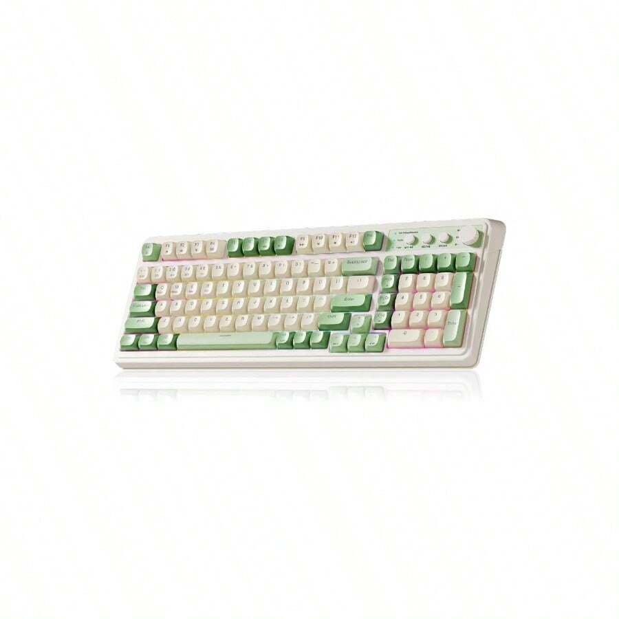 99 Key Keyboard, Wireless Gaming Keyboard Computer Keyboards Creamy ...