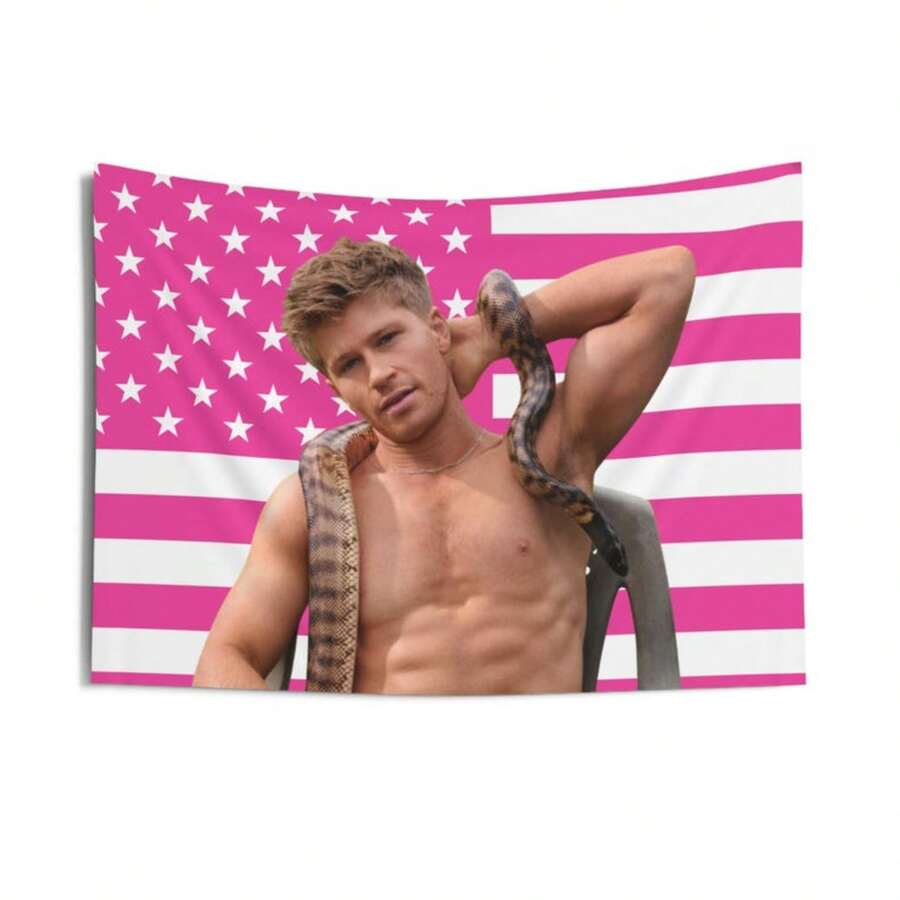 Bandera de Robert Irwin sin camisa, Tapices de Robert Irwin, Tapices de ...
