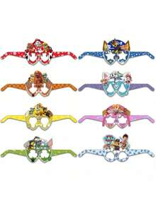 Paw Patrol Themed Party Photo Props Funny Paper Glasses, Birthday Party ...