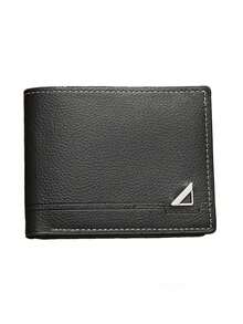 Customized Men's Short Wallet In Solid Color With Letter Print, Made Of ...