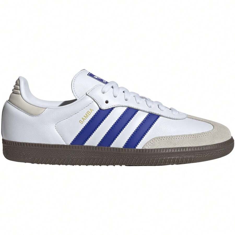 Zapatilla de moda Adidas Samba OG Cloud White Lucid Blue JR0909 para ...