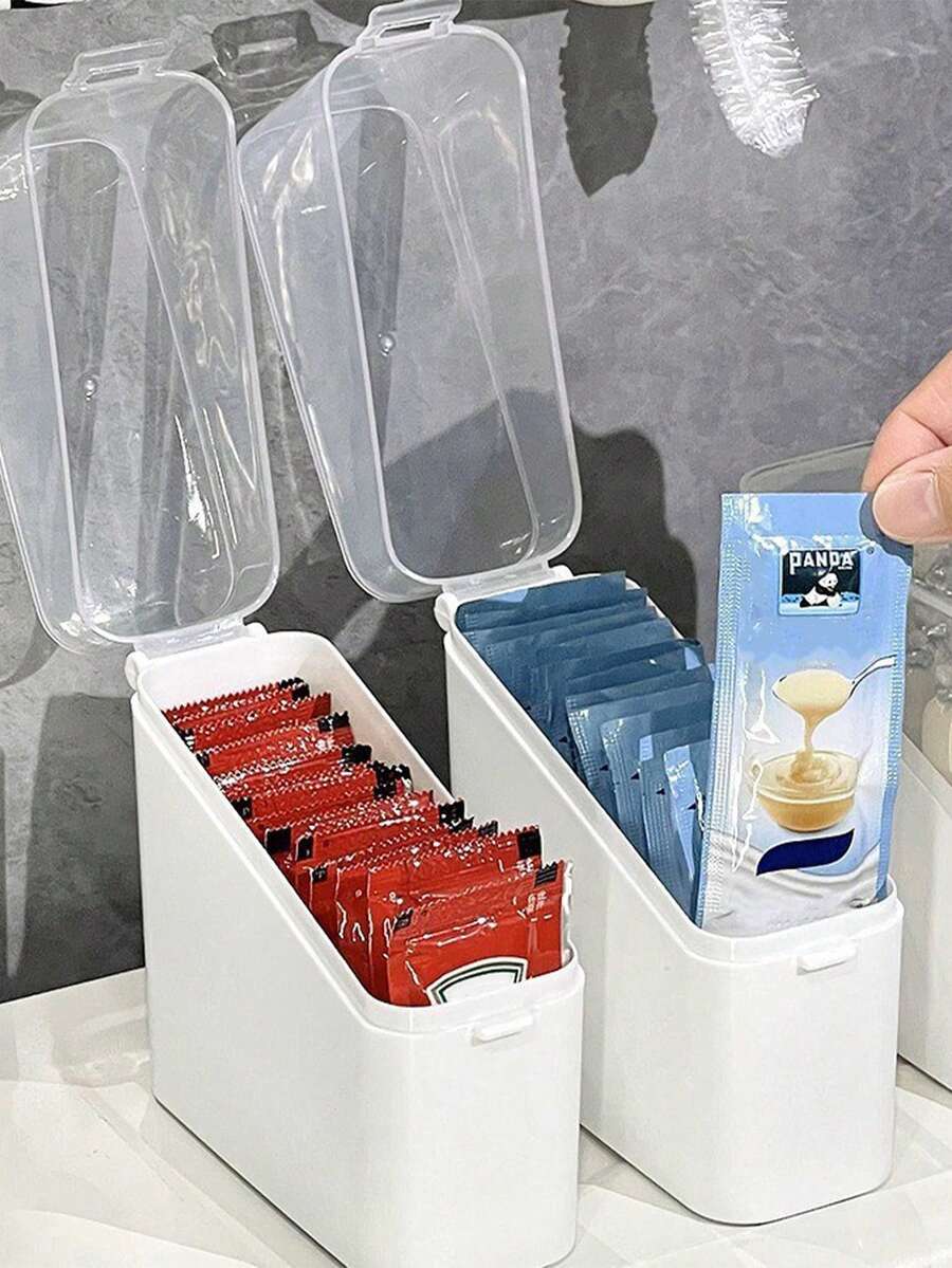 Refrigerator Door Organizer, Kitchen Flip-Top Refrigerator Storage Box ...