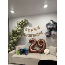 Coffee Brown Number 6 Balloon Balloons, Decoration For 6th, 40 Inch Six ...
