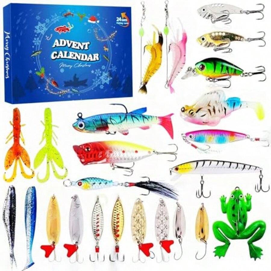 LBYFishing Advent Calendar 2025 24 Days Fishing Lure Advent Calendar ...