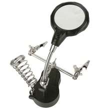 US 1 Pc Helping Hand Magnifier Work Station Soldering Solder Iron Stand ...