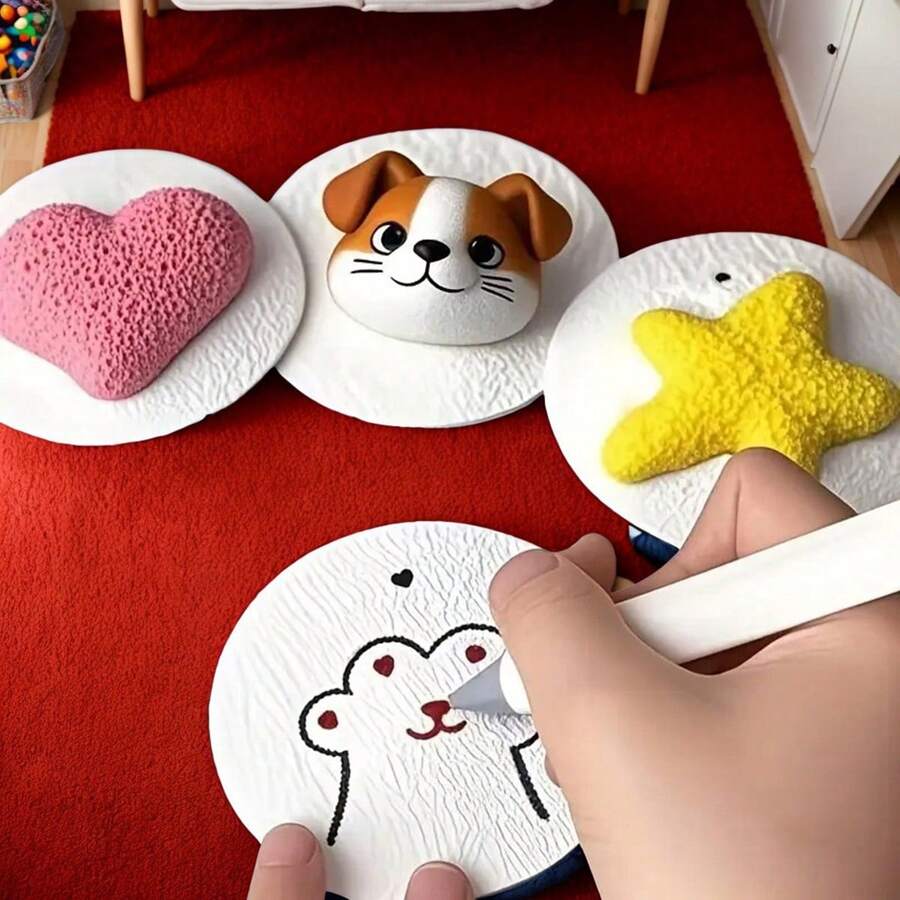 10/15/20pcs Set - 3D Round Foam Boards, Painting Sponge Boards ...