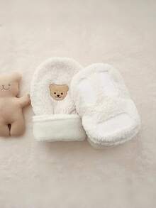 1pc Cute Bear Baby Stroller Hand Warmer Gloves, Warm Thermal Lining ...
