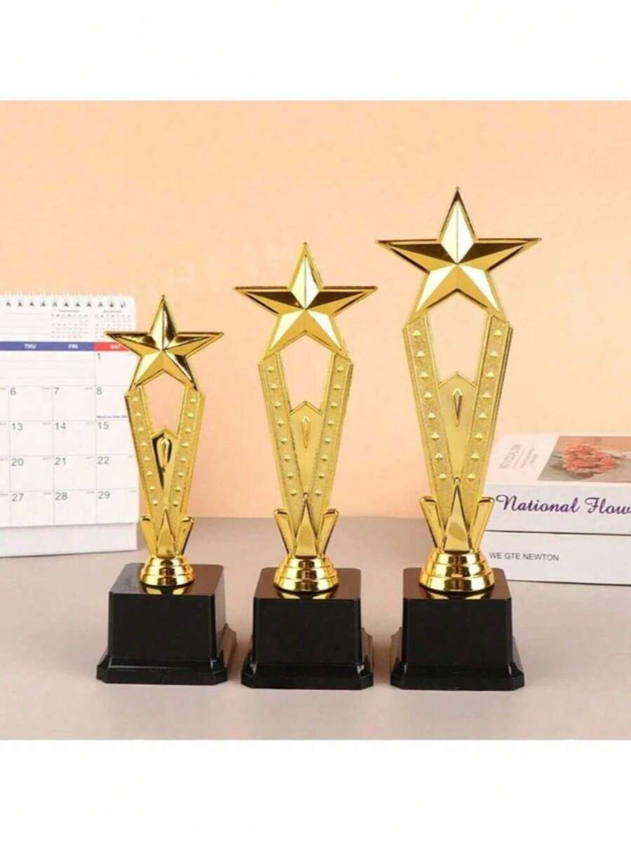 1 Pc Golden Award Trophy Star Plastic Winner Award Trophy Craft ...