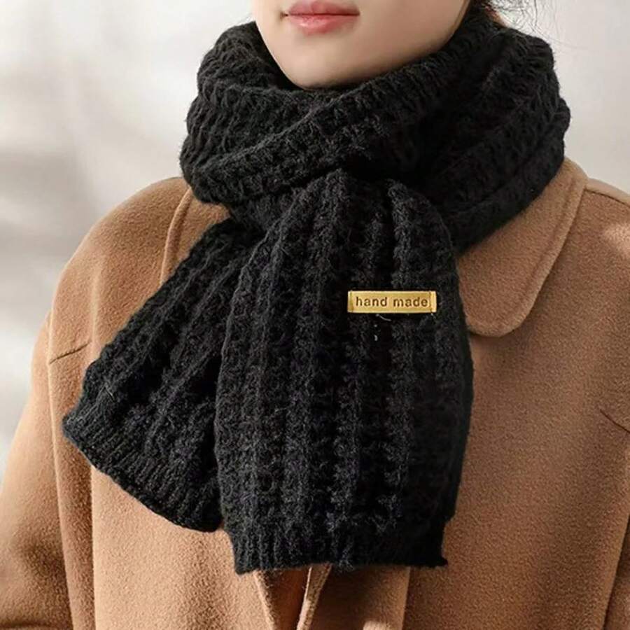 2026 Gestrickter Wollschal für Frauen, verdickter und warmer Schal für ...
