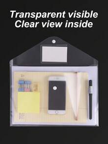 5pcs/10pcs A4 Clear Polypropylene File Folders With Snap Closure ...