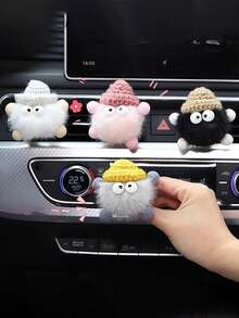 1pc Car Air Freshener - Cute Knitted Vent Clip Decor, Long Lasting ...