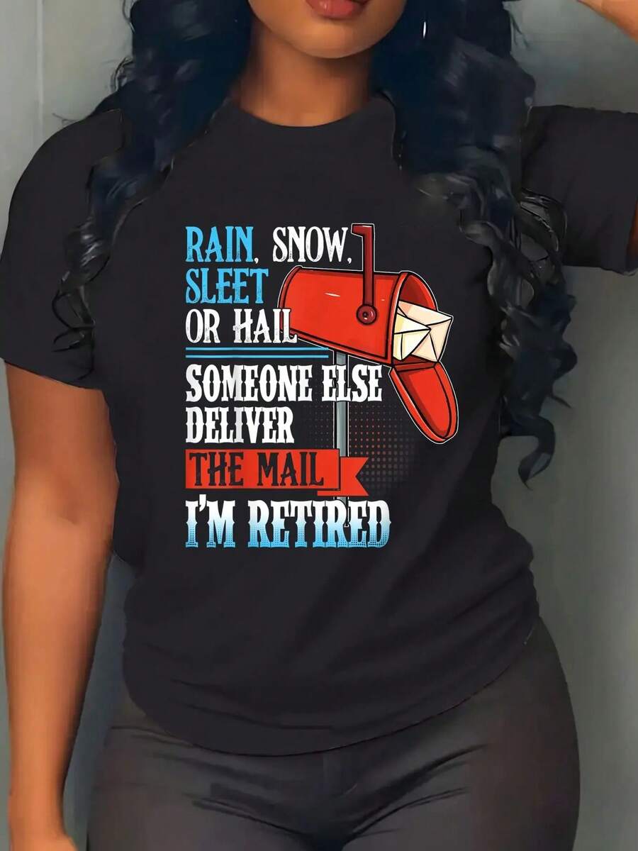 100% Cotton Funny Retired Postal Carrier Quote Retirement Gift Postman ...