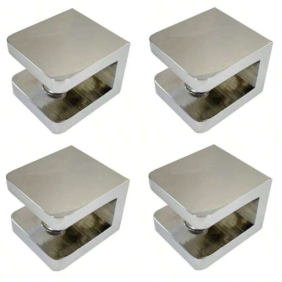 Of 4 LuKLoy Shower Glass Clamp, Nodrillonglass Fixed Panel Shower Door ...