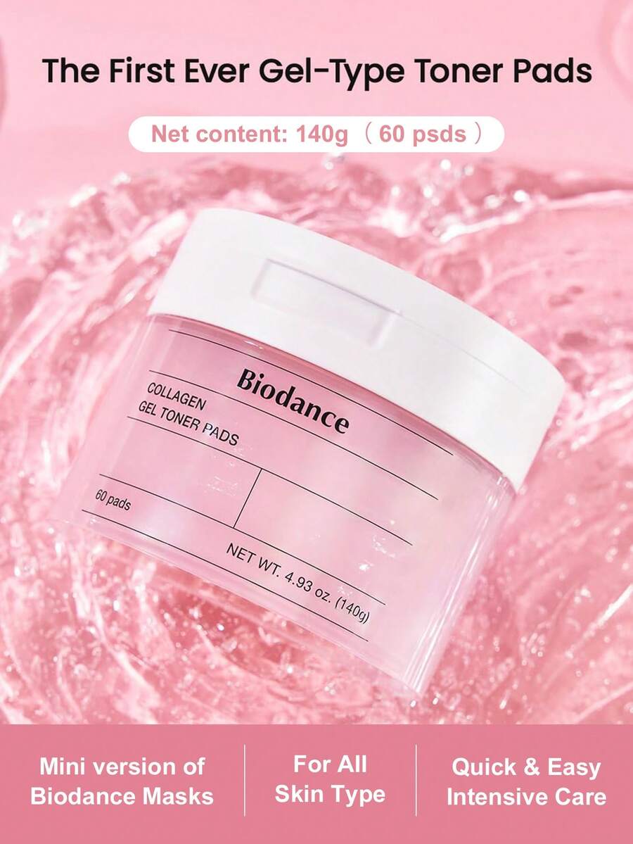 Biodance Collagen Gel Toner Pads, Pore Minimizer For Face, Improving ...