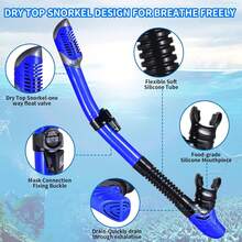 Set de snorkel 2 en 1: Máscara de snorkel seca y tubo de respiración ...