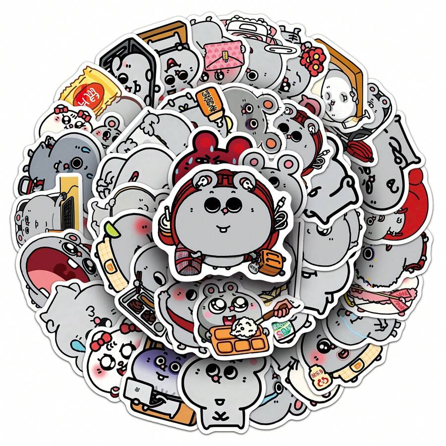 50 Stück süße Tier Aufkleber (Hamster & Maus) für Scrapbooking ...
