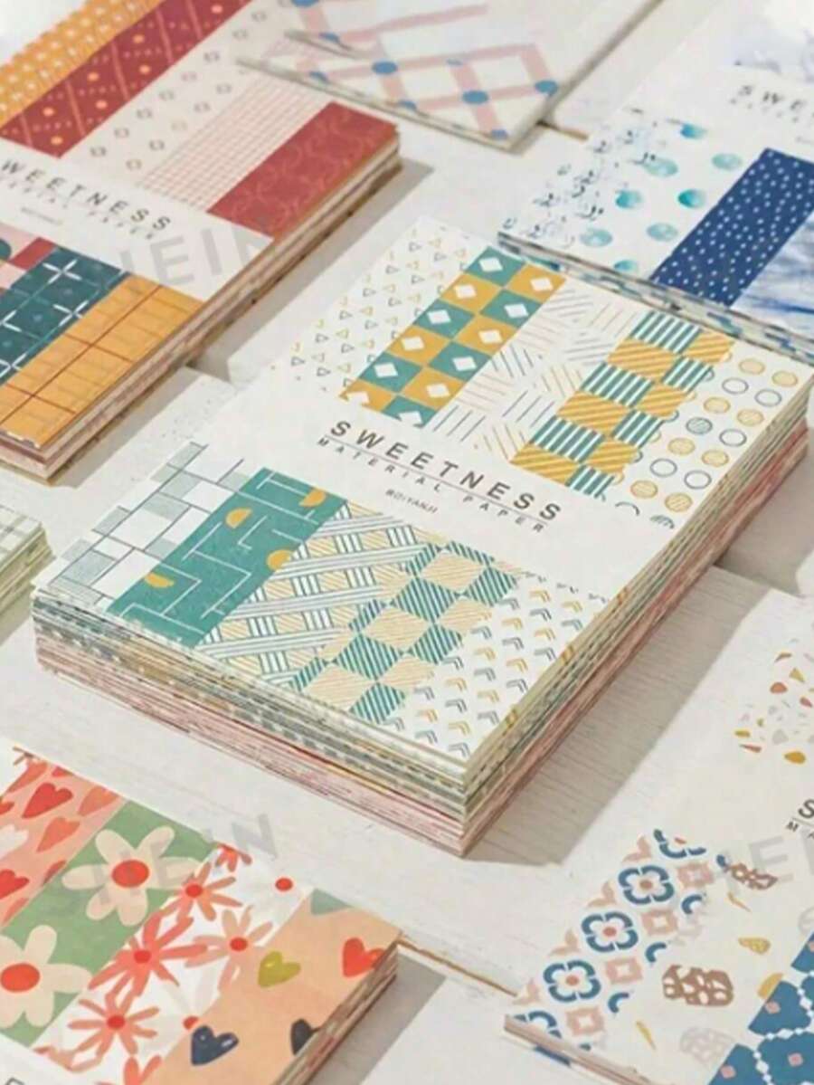 50Sheets/100Sheets/200Sheets Vintage Scrapbook Paper Kit -Material ...