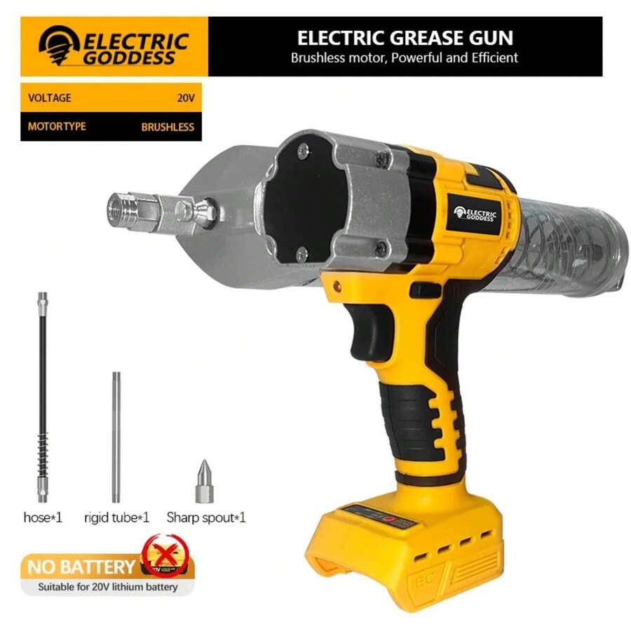 Goddess LED Grease Gun Oil Injector Fat Grease Gun Tools 20V Battery ...