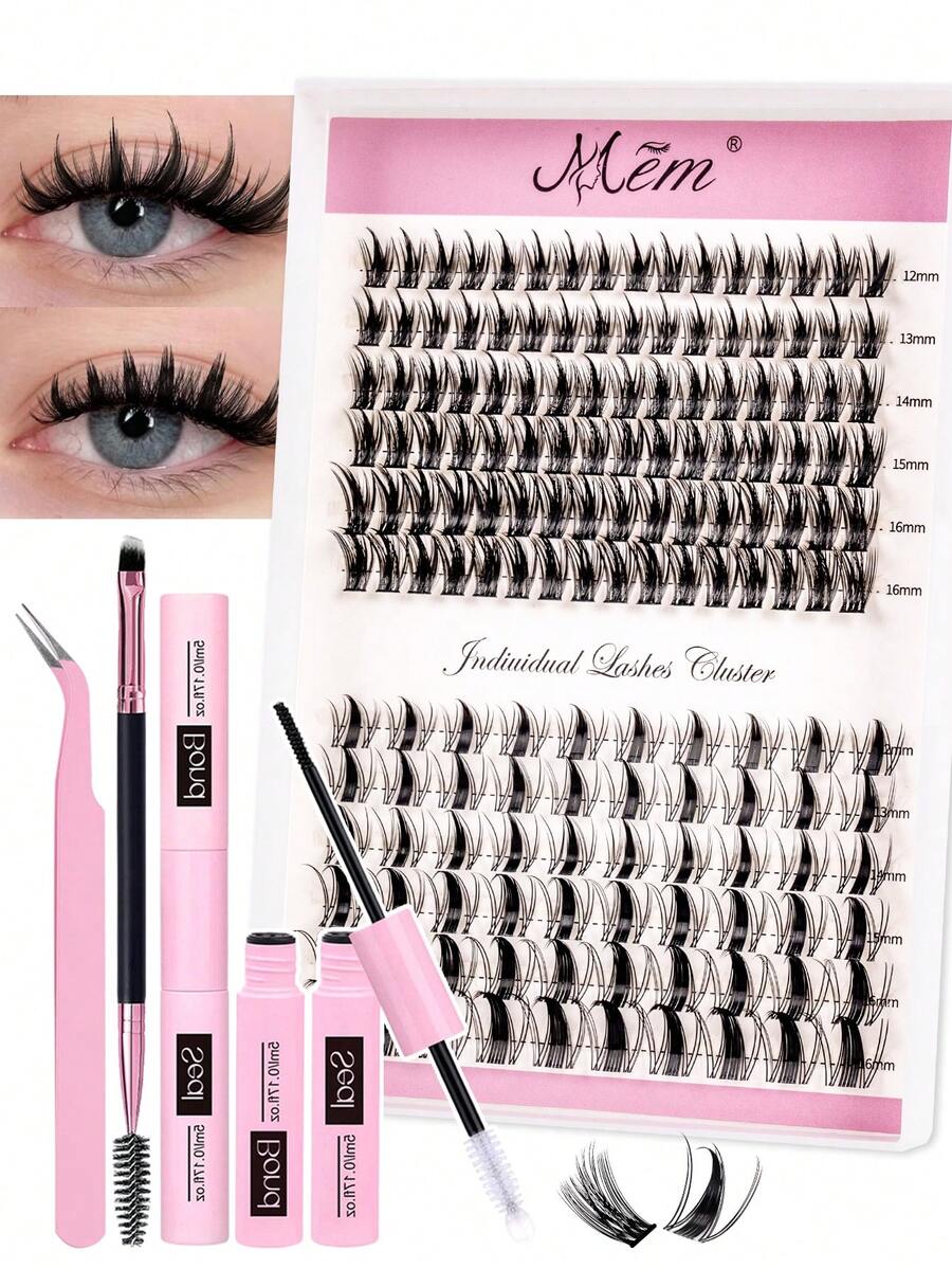 156pcs Anime Lash Bundle D Curly Manga Lash Bundle Natural Appearance ...