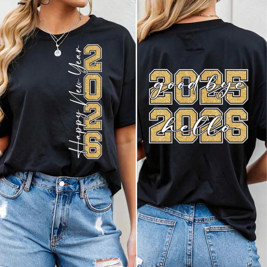 Hello 2026 Happy New Year Svg Png, Goodbye 2025 Hello 2026 Svg, New ...