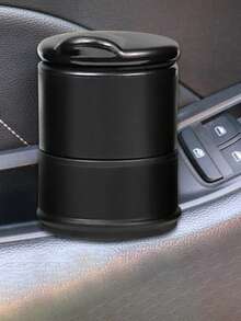 1pc Portable Car Ashtray, Essential For Smokers, Luxury Black Car ...