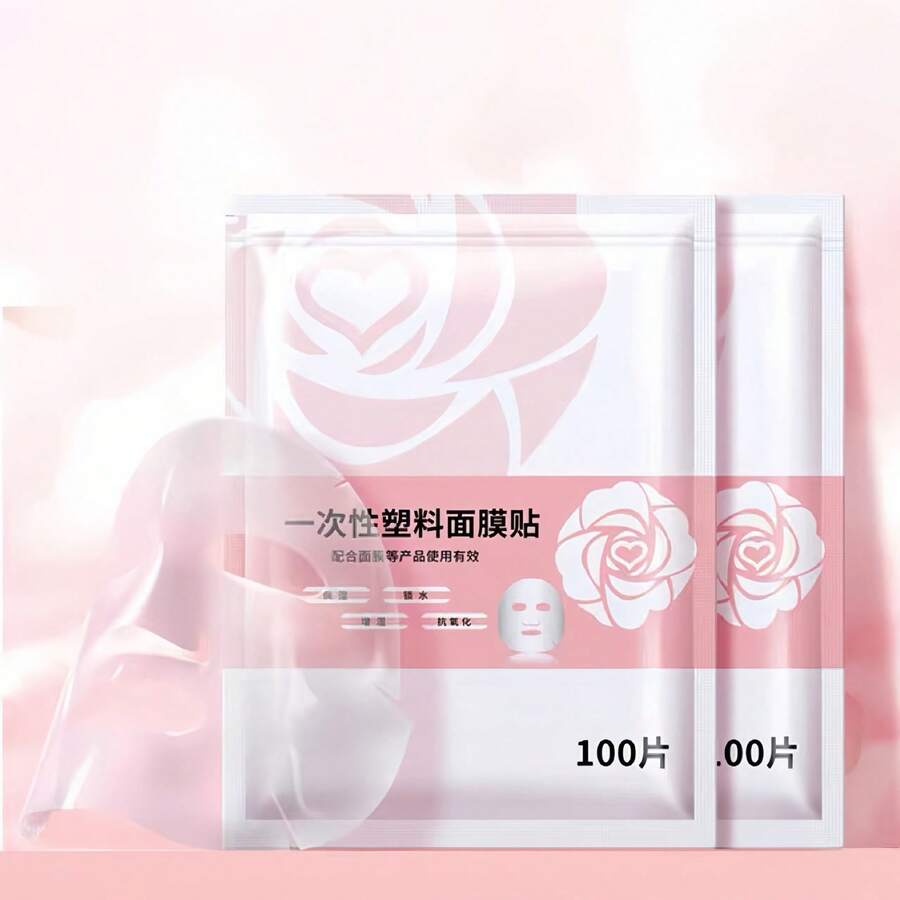 100pcs Disposable Facial Mask Stickers, Transparent Film Facial ...