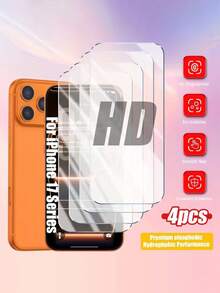 4pcs/Pack (White High-Definition) Ultra-Clear Tempered Glass Screen ...