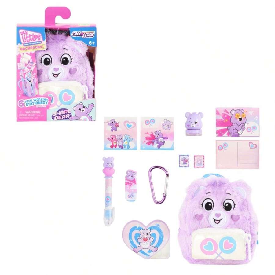 Real Littles™ Care Bears 3.5" Inch Micro Collectible Backpack With 6 ...