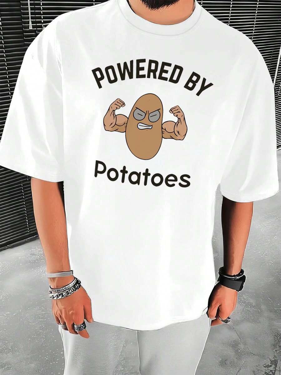 T-shirt avec un motif de pomme de terre dessiné à la main | Mode en ...